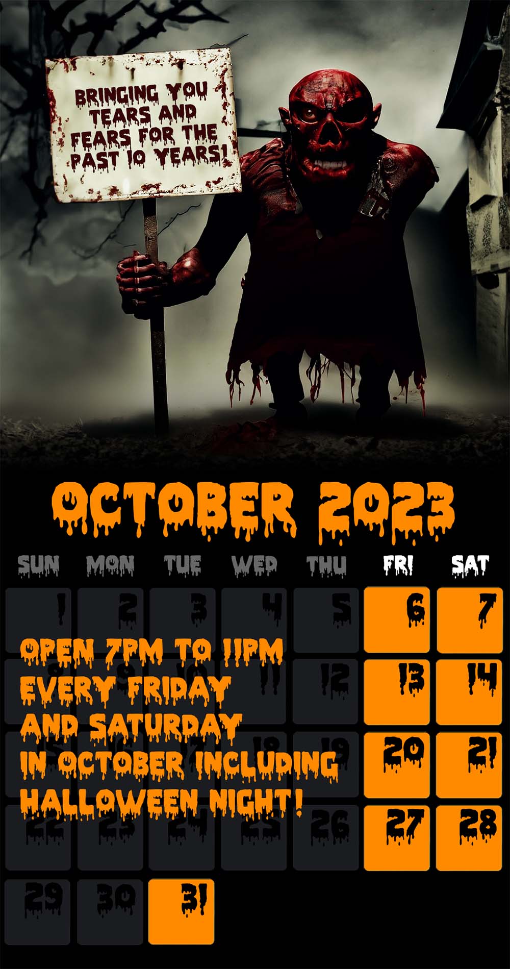 Schedule - Derailed Haunted House